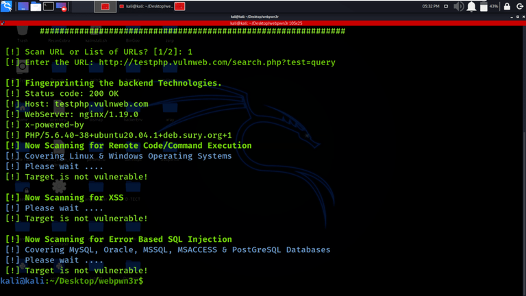 WebPwn3r - Web Applications Security Scanner - GeeksforGeeks