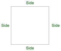 If the perimeter and area of a square are equal, calculate the side of ...