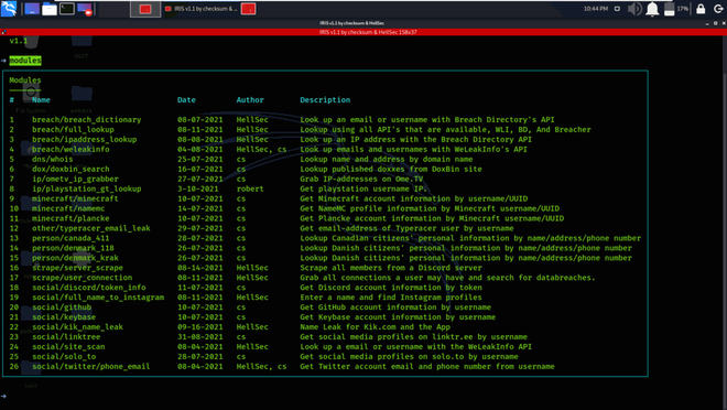 IRIS - Open-source intelligence framework - GeeksforGeeks