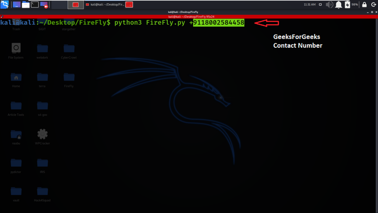Firefly - Information Gathering Tool For Phone Numbers - GeeksforGeeks