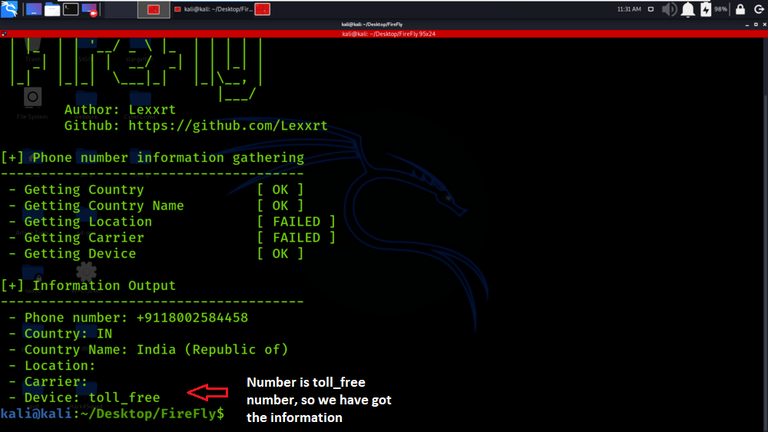 Firefly - Information Gathering Tool For Phone Numbers - GeeksforGeeks