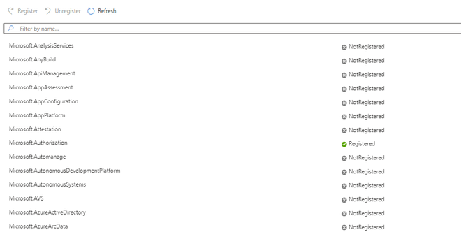 Microsoft Azure - Enabling Resource Providers for Azure Subscription ...