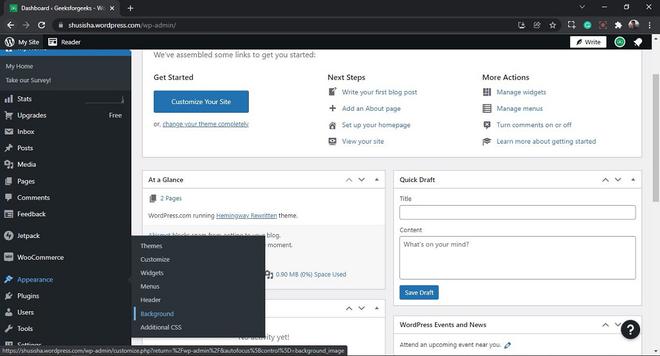 WordPress Background - GeeksforGeeks