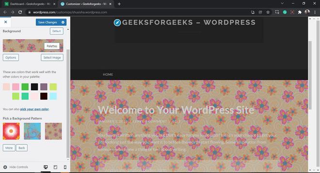 WordPress Background - GeeksforGeeks
