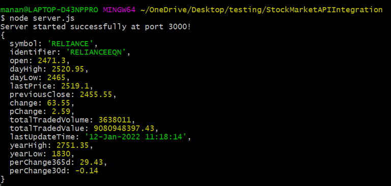 Stock Market API Integration in Node.js - GeeksforGeeks
