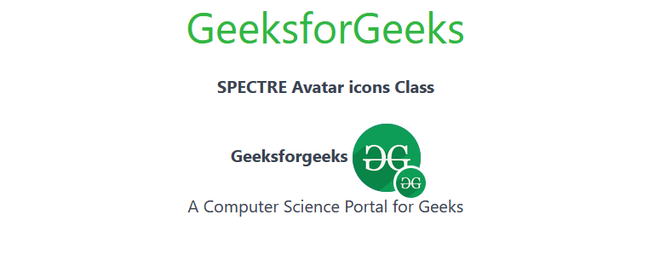 Spectre Avatar icons - GeeksforGeeks