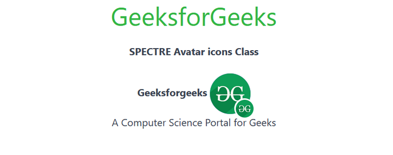 Spectre Avatar icons - GeeksforGeeks