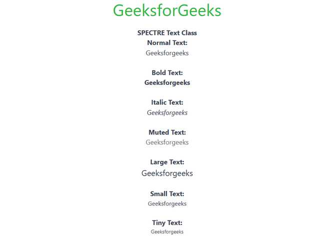 Spectre Text - GeeksforGeeks