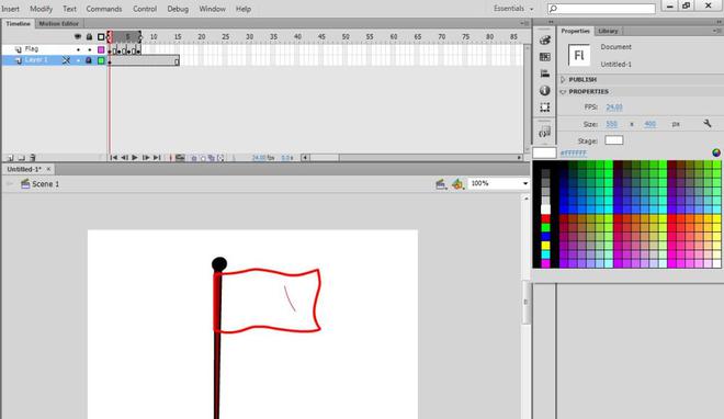 Flag Animation in Flash - GeeksforGeeks