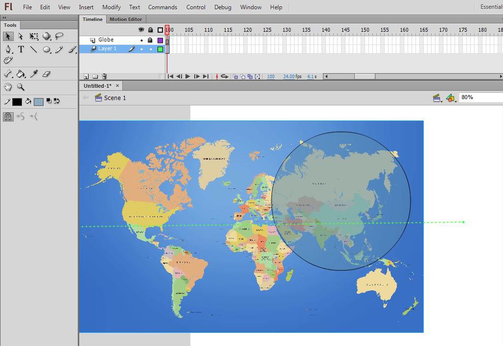 Rotating Earth Animation using Flash - GeeksforGeeks