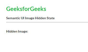 Semantic-UI Image Hidden State - GeeksforGeeks