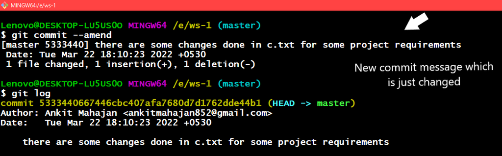 Committing In Git Geeksforgeeks