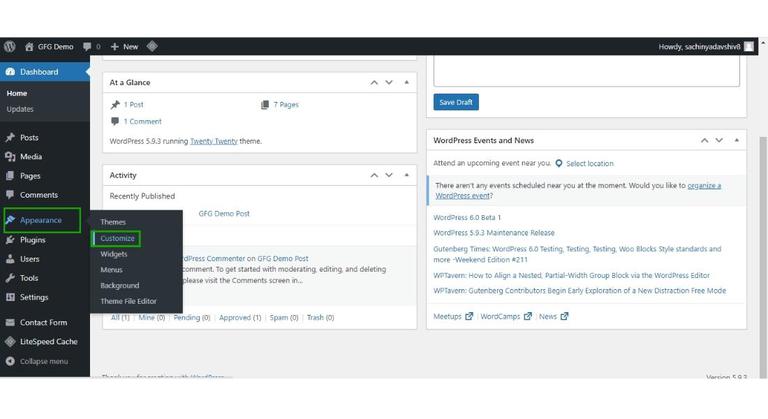 How to Add Custom Logo to WordPress Website ? - GeeksforGeeks