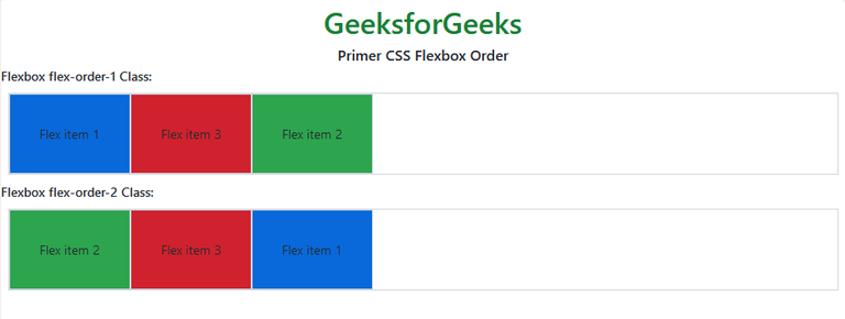 Primer CSS Flexbox Order - GeeksforGeeks