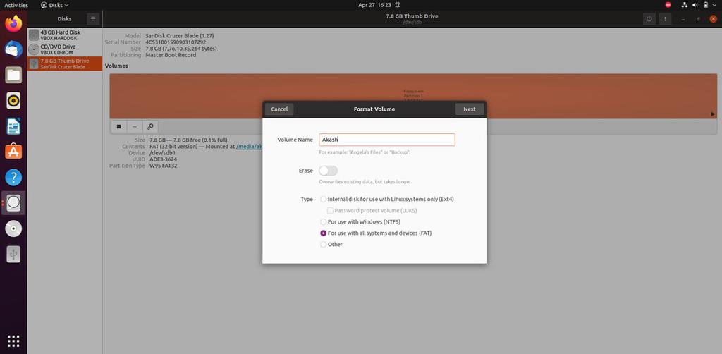 How to Format USB Drives On Linux - GeeksforGeeks
