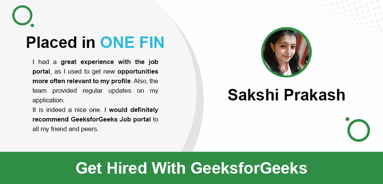 GeeksforGeeks Job Portal - OneFin Success Story - GeeksforGeeks