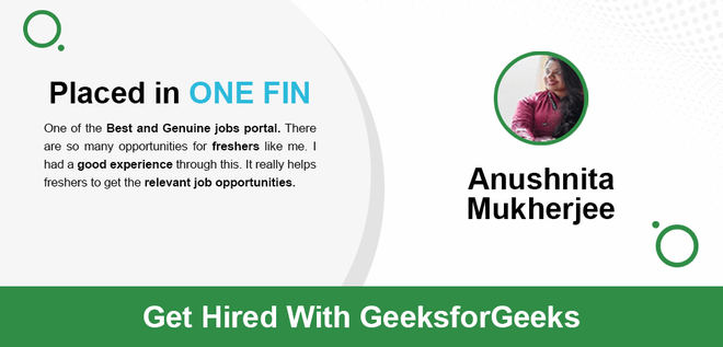 GeeksforGeeks Job Portal - OneFin Success Story - GeeksforGeeks