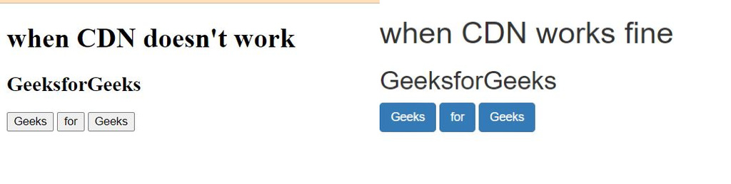 How to fallback to the local stylesheet when CDN fails ? - GeeksforGeeks