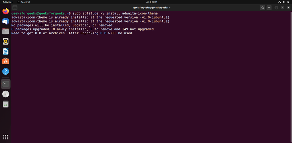 How To Install adwaita-icon-theme on Ubuntu - GeeksforGeeks
