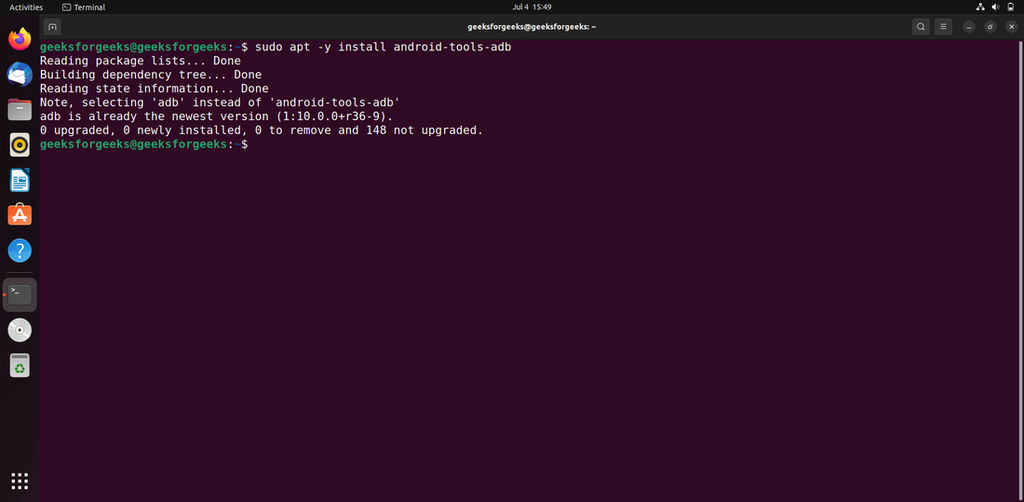 How To Install android-tools-adb on Ubuntu - GeeksforGeeks