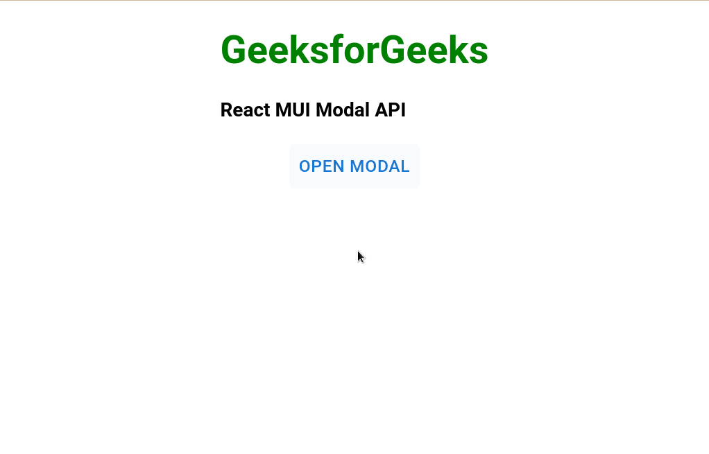 React MUI Modal API GeeksforGeeks React MUI Modal API GeeksforGeeks