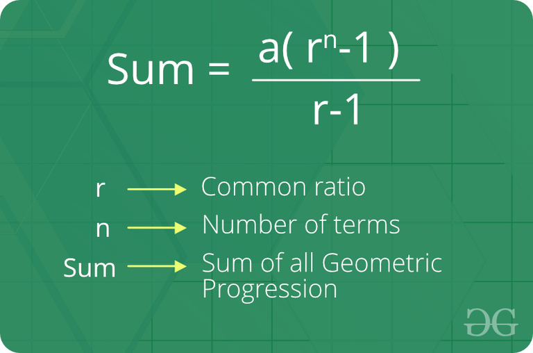 Program for sum of geometric series - GeeksforGeeks