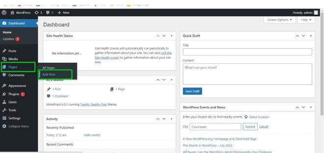 How to create the separate blog page in WordPress ? - GeeksforGeeks