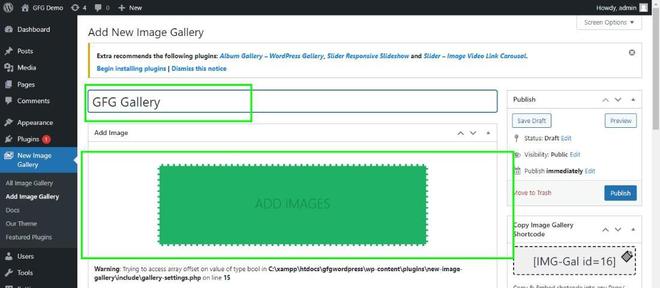 How to Add a Gallery in WordPress with a Lightbox Effect ? - GeeksforGeeks
