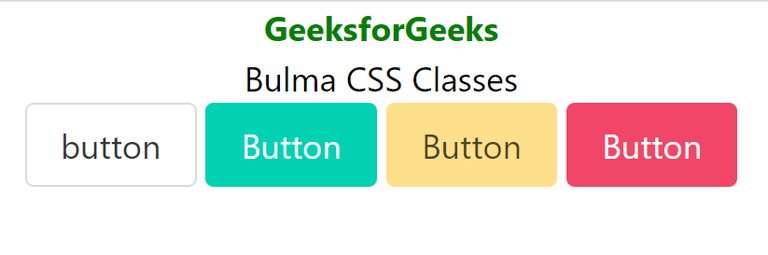 Bulma CSS Classes - GeeksforGeeks