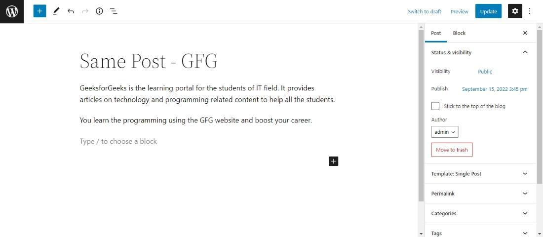 How to Remove Visual Editor Mode in WordPress ? - GeeksforGeeks