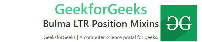 Bulma LTR Position - GeeksforGeeks