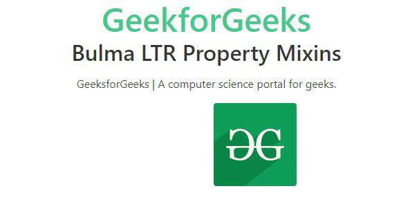 Bulma LTR Property - GeeksforGeeks