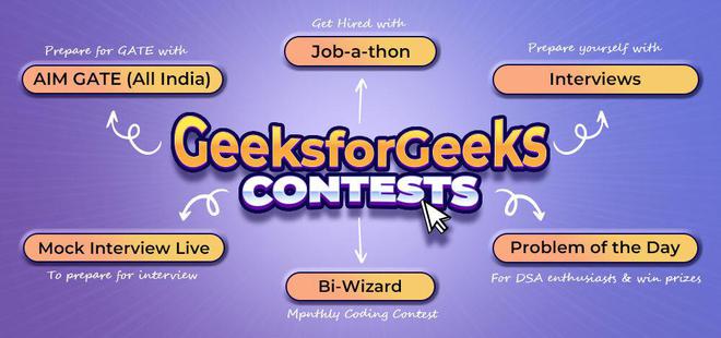 GeeksforGeeks Contests - GeeksforGeeks