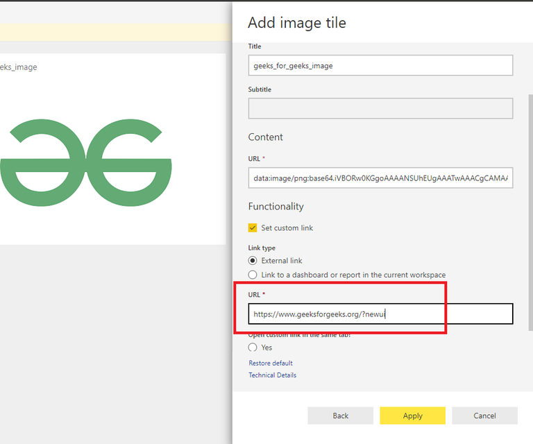 Power BI - How to add Image to Dashboard? - GeeksforGeeks