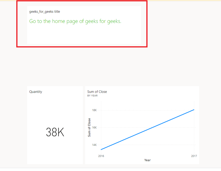 Power BI - How to add Title to Dashboard? - GeeksforGeeks