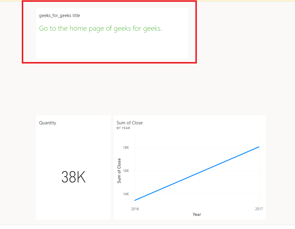 Power BI - How to add Title to Dashboard? - GeeksforGeeks