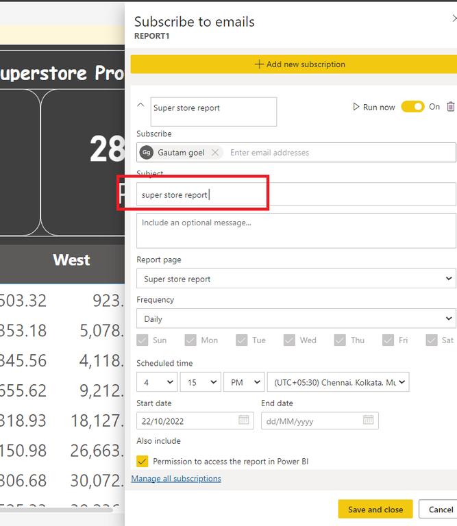 Power BI - Subscribe Report - GeeksforGeeks