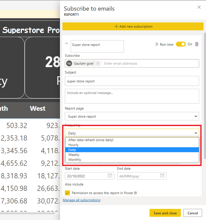 Power BI - Subscribe Report - GeeksforGeeks