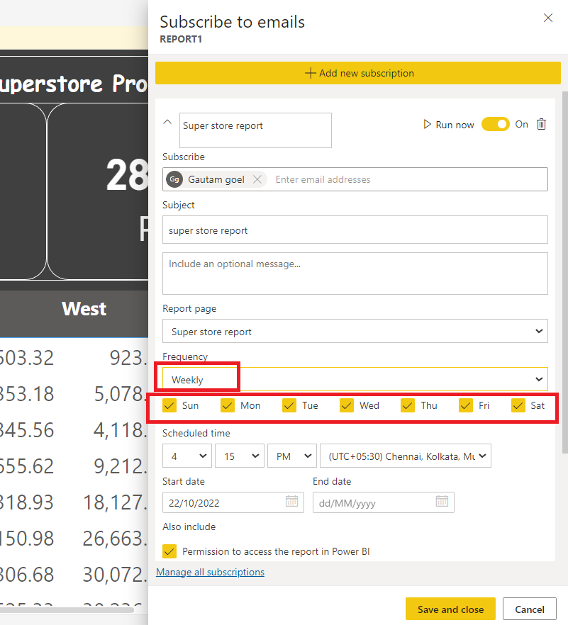Power BI - Subscribe Report - GeeksforGeeks