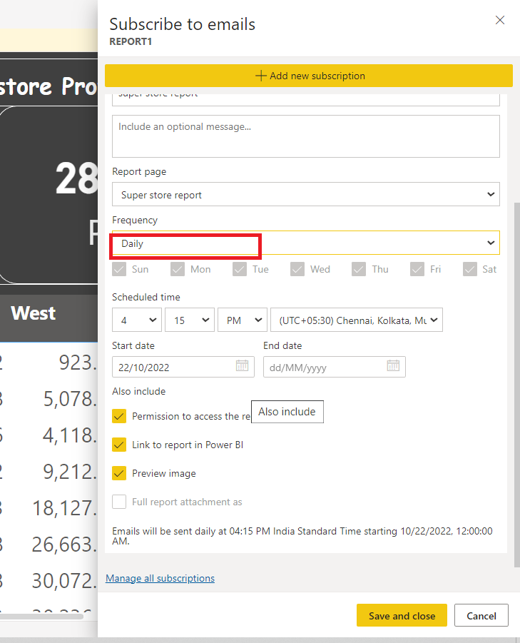 Power BI - Subscribe Report - GeeksforGeeks