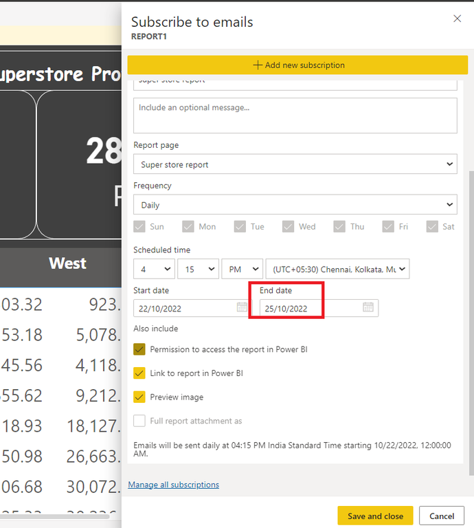 Power BI - Subscribe Report - GeeksforGeeks