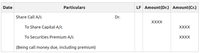 Issue of Shares at Premium: Accounting Entries - GeeksforGeeks