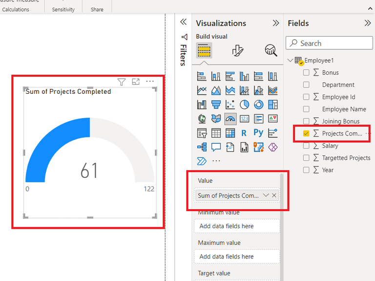 Power BI - Create a Radial Gauge Chart - GeeksforGeeks