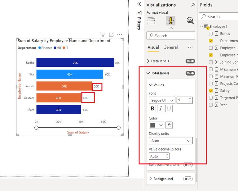 Power BI - How to Format Bar Chart? - GeeksforGeeks