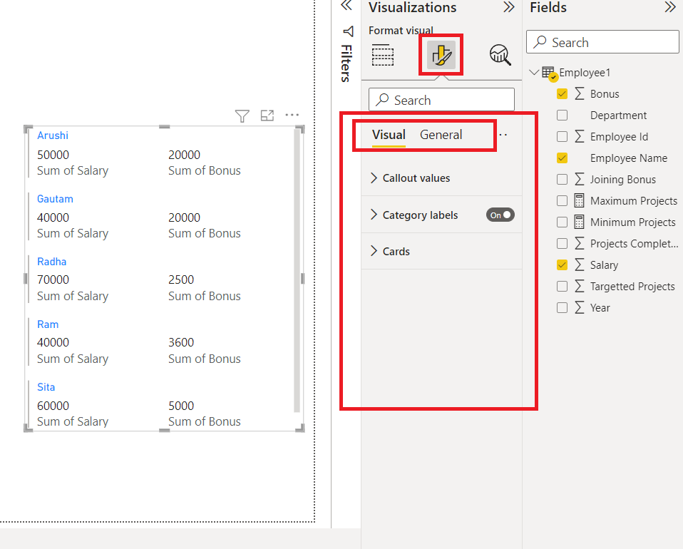 Power BI – Format Multi-Row Card | GeeksforGeeks