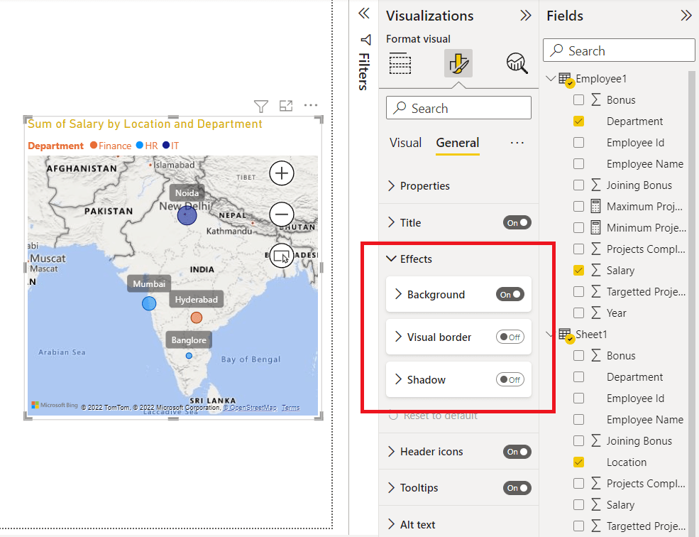 Power BI - How to Format Map - GeeksforGeeks