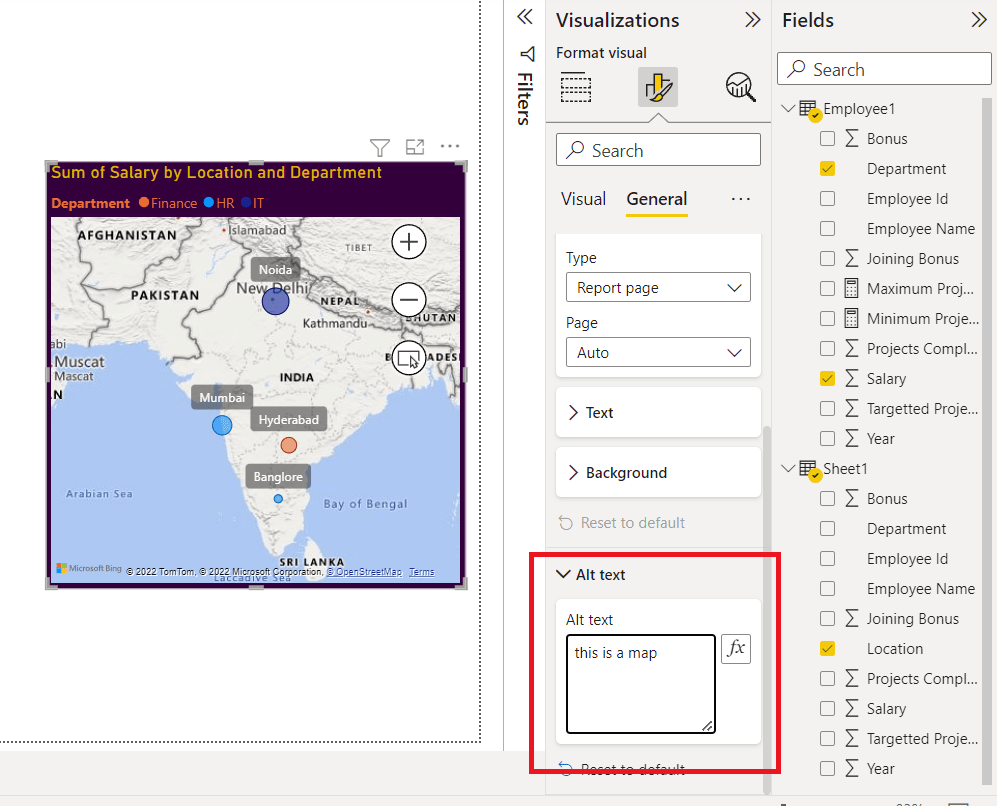 Power BI - How to Format Map - GeeksforGeeks