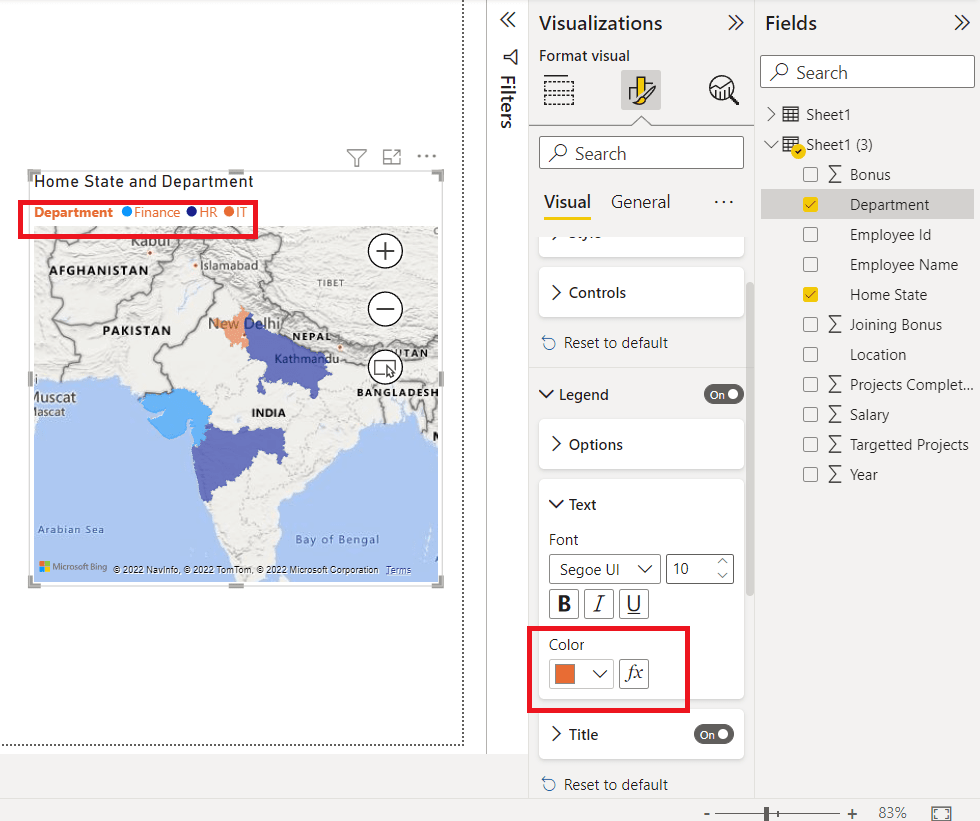 Power BI – Format Filled Map | GeeksforGeeks