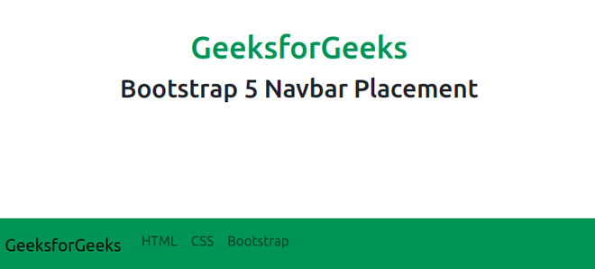 Bootstrap 5 Navbar Placement - GeeksforGeeks