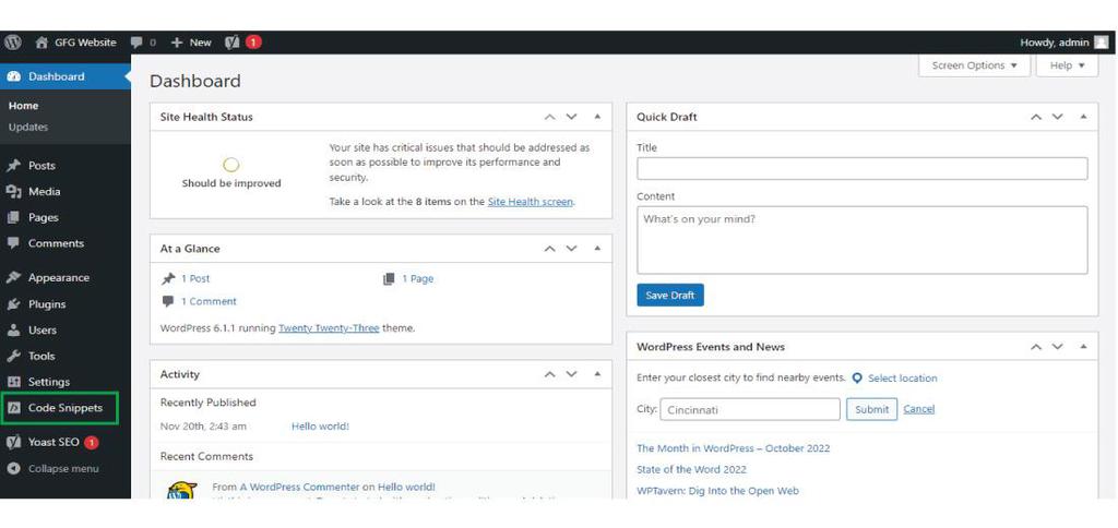 How To Add Javascript In Wordpress Page And Post Geeksforgeeks